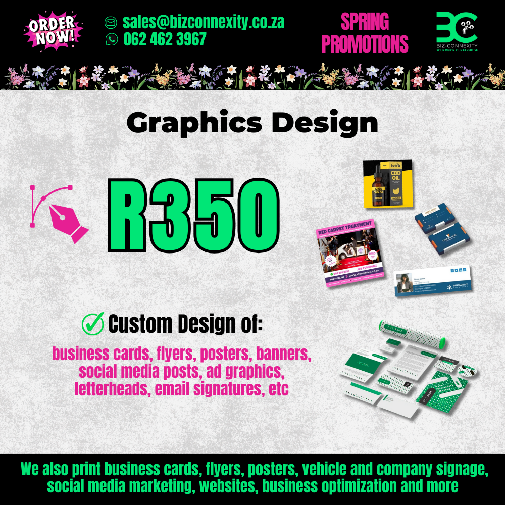 Professional Graphic Design Services | Flyers, Posters & Branding SA